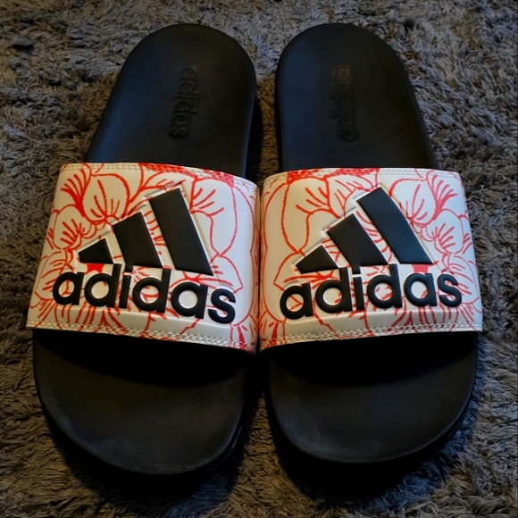 adidas | Shoes | Adidas Floral Slide Sandals | Poshmark